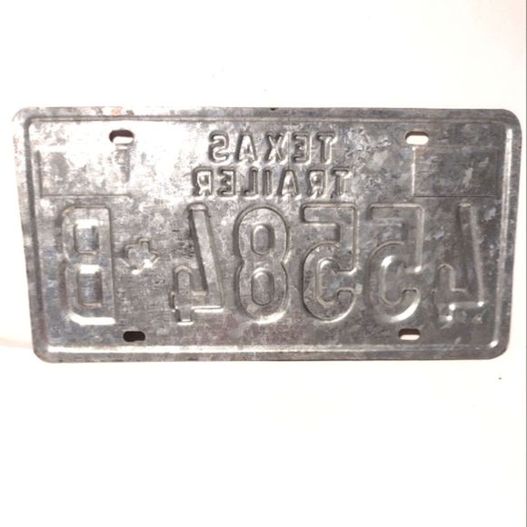 Other | Vintagetexas Trailer License Plate 1986 | Poshmark